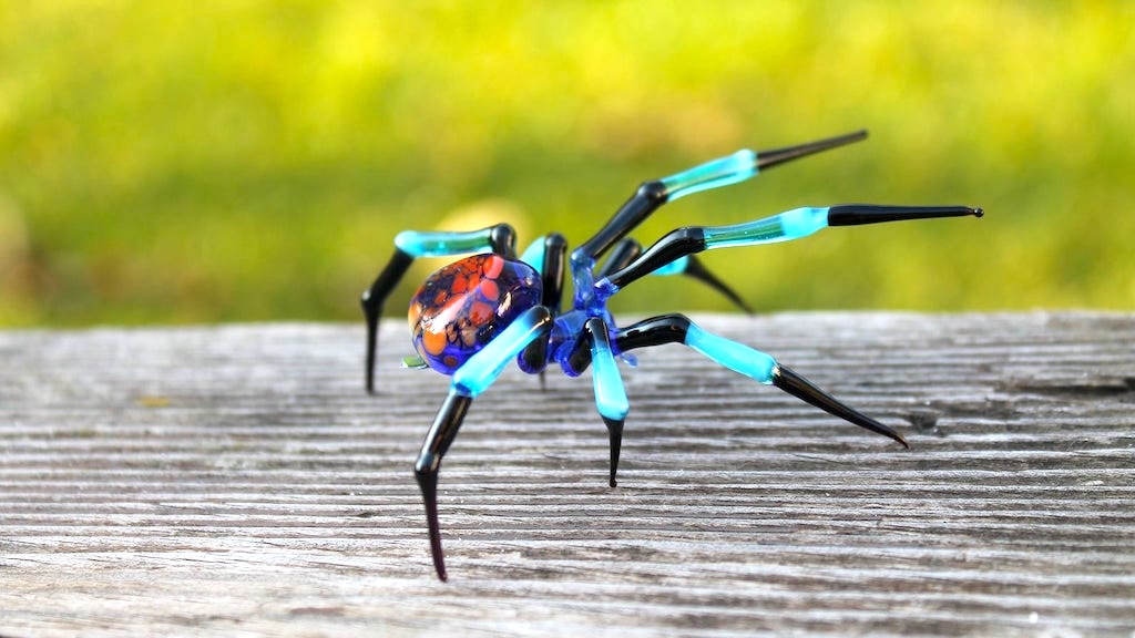 Gorgeous Handblown Glass Spiders