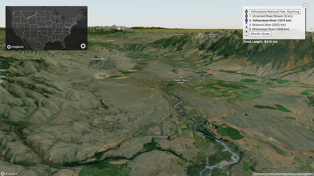 An Interactive Map That Traces the Path of a Raindrop Down Rivers and ...