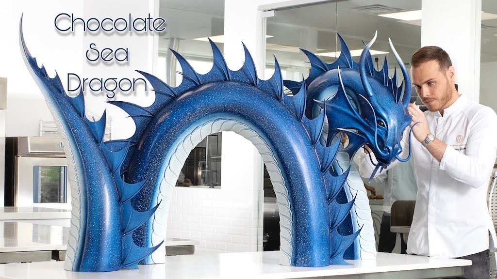 A Fantastic Sea Dragon Made Out of Chocolate