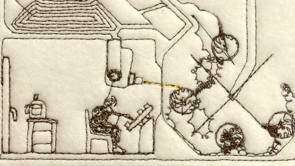 A Man at the Controls Unravels Himself to Keep a Machine Going in an ...