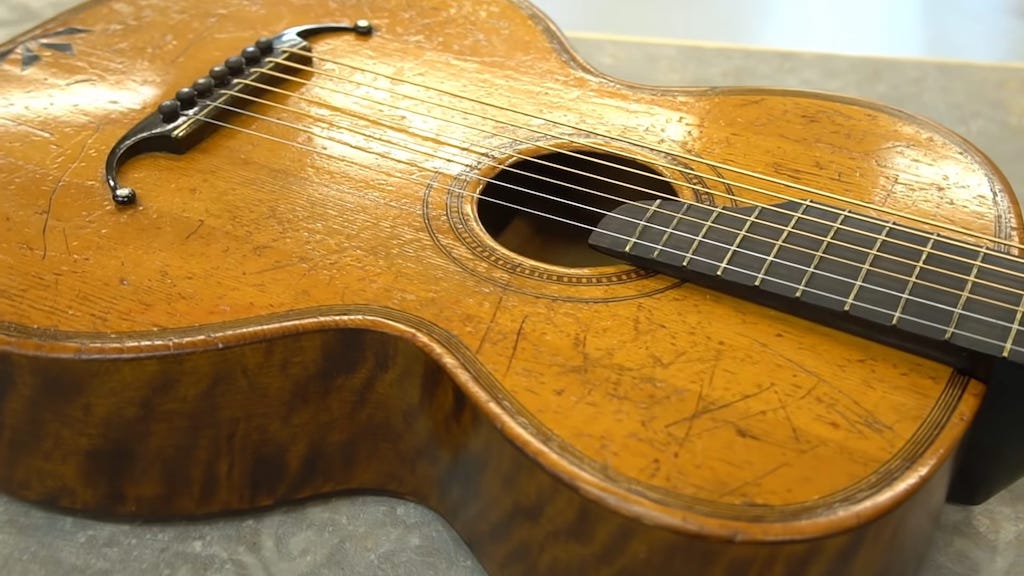 Woodworker Restores Vintage Seven-String Parlor Guitar Back to Newly ...