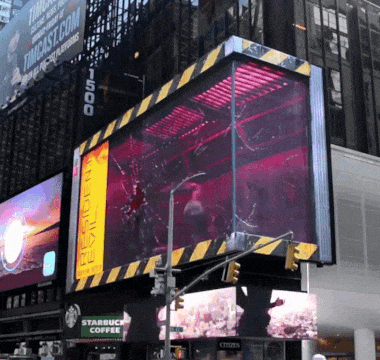 A Crazed Licker Breaks Out of Its Cage on a 3D Billboard in NYC for the ...
