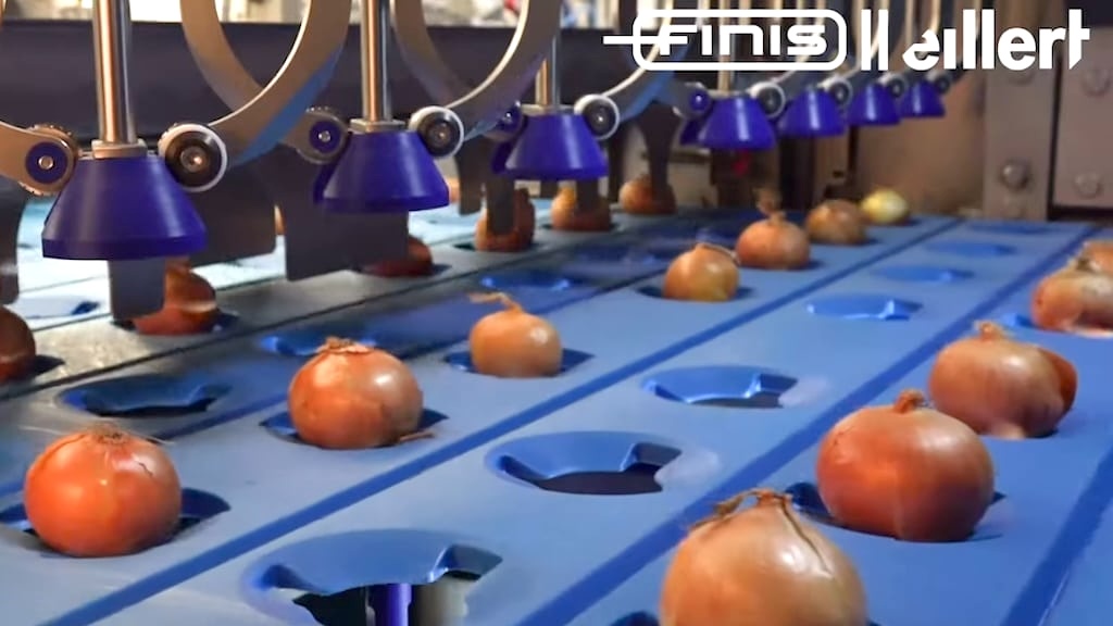 An Automatic Onion Peeler That Removes Skins With Air