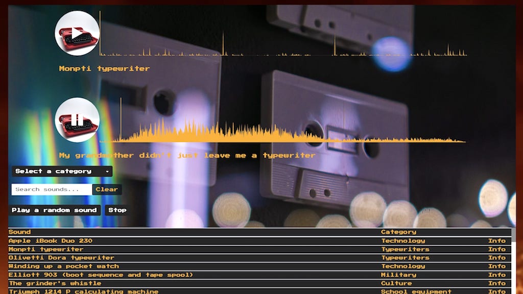 A Collection of Obsolete and Disappearing Sounds