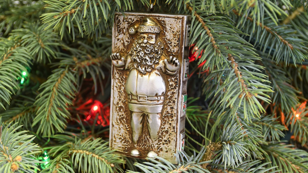 A 'Santa Frozen in Carbonite' Christmas Tree Ornament