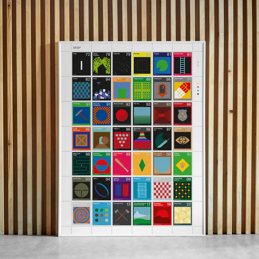 Classic Video Reimagined As Postage Stamps