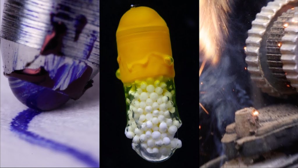 Microscopic View of a Ballpoint Pen and Other Items