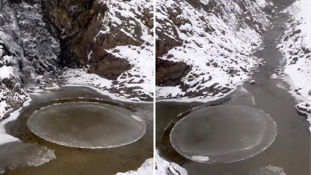 Hikers Find a Rare Spinning Ice Disk at the Foot of a Scottish Waterfall