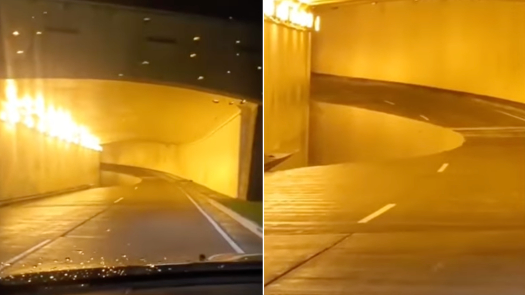 Optical Illusion Makes Puddle Look Like Bottomless Pit