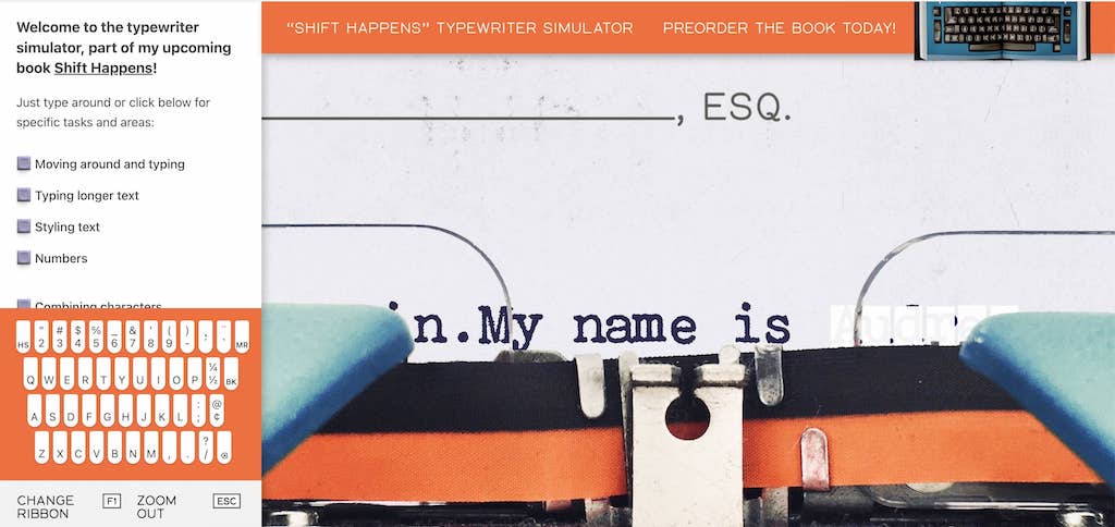 An Interactive Typewriter Simulator With a Realistic Feel