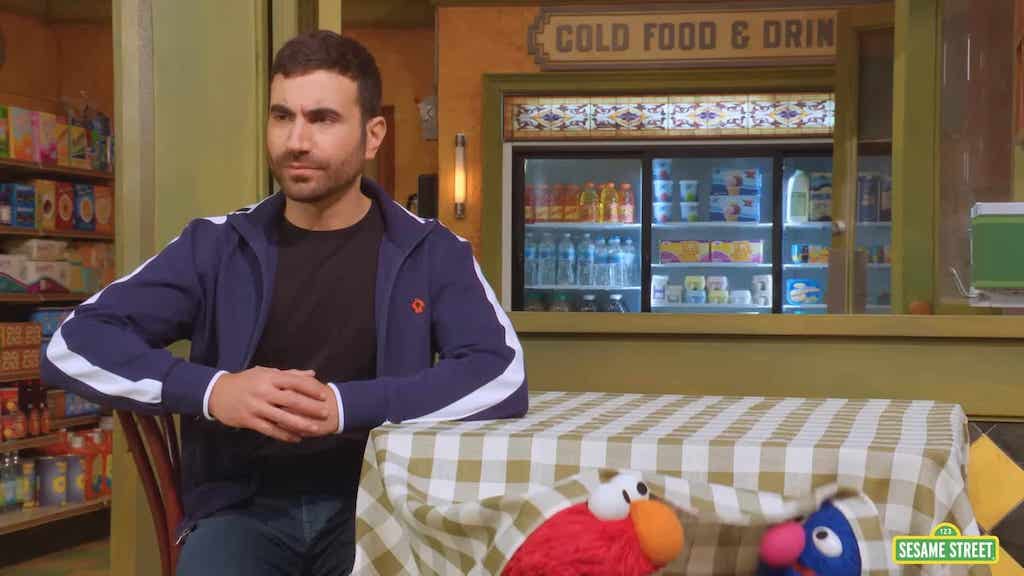Brett Goldstein Plays Hide and Seek With Elmo and Grover on 'Sesame Street'