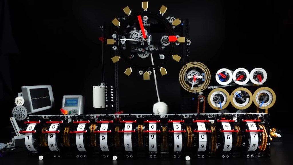 A Solar-Powered Billion-Year Mechanical LEGO Clock