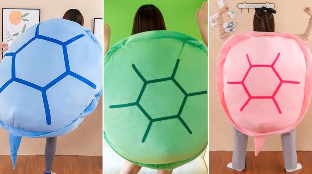 A Wearable Plush Turtle Shell That Can Sooth Anxiety