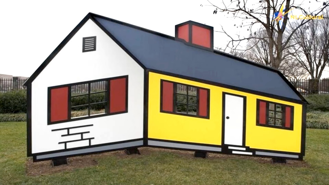 A Mind-Bending 2D Optical Illusion House by Roy Lichtenstein That Looks ...