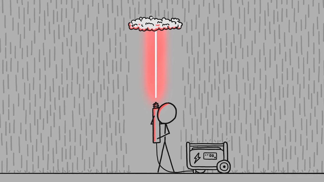 Why a Laser Beam Umbrella Wouldn't Work