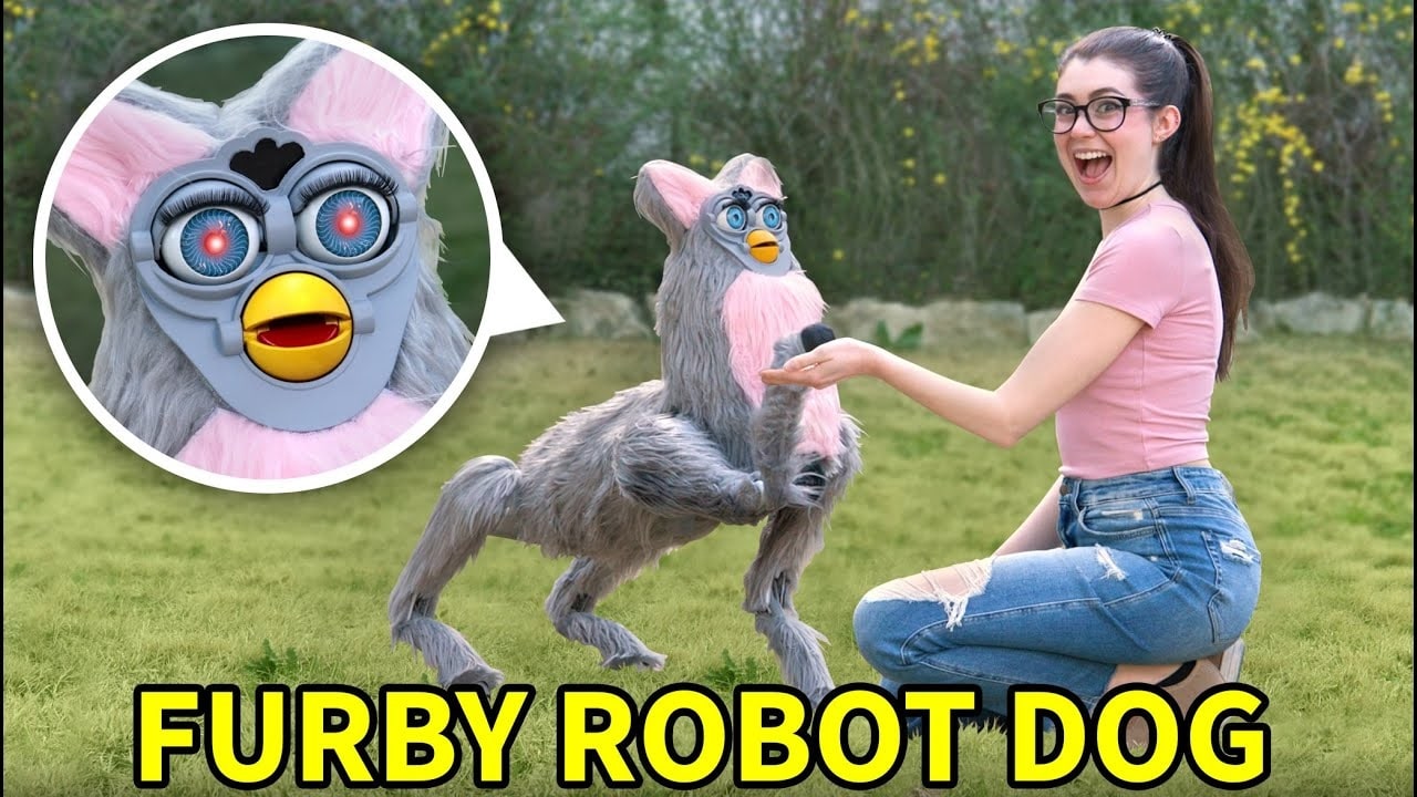 Taking a Dog-Sized Robotic Furby for a Walk in the Park