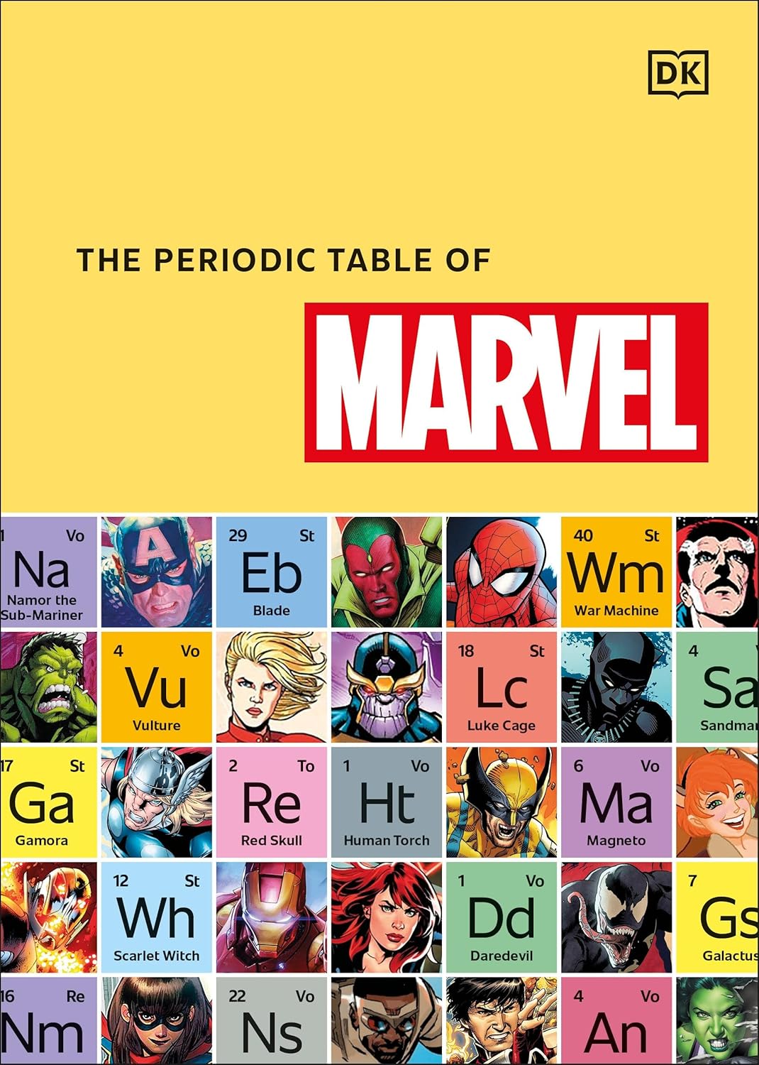 Illustrated Periodic Tables Featuring the Superheroes and Villains of ...