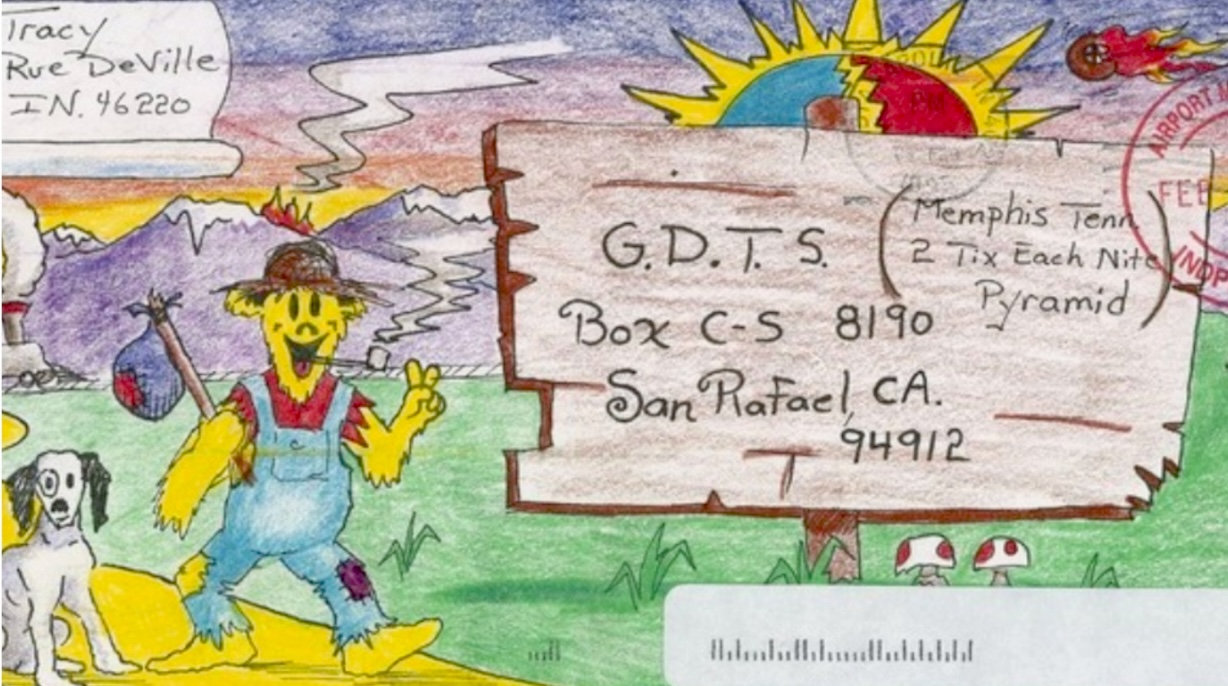 Archive of Grateful Dead Ticket Request Envelope Art
