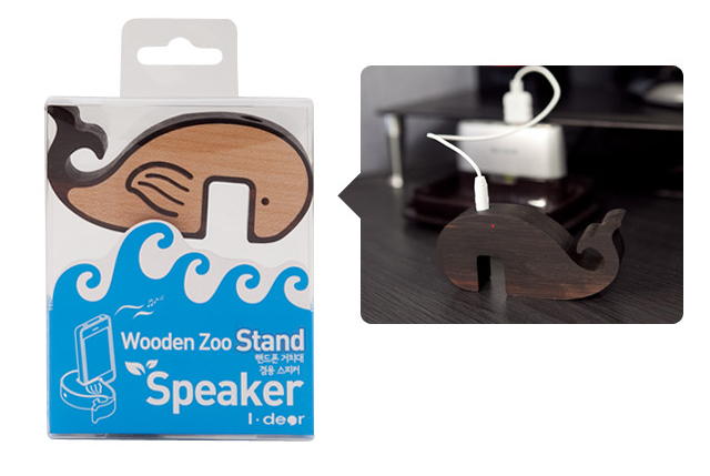 Wooden Zoo Stand & Portable Speaker, A Whale Of A Tech Gadget