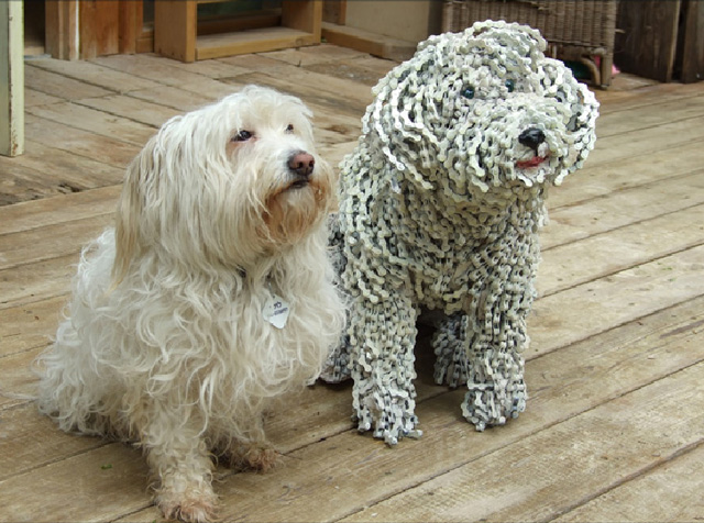 Recycled Bicycle Chain Dogs