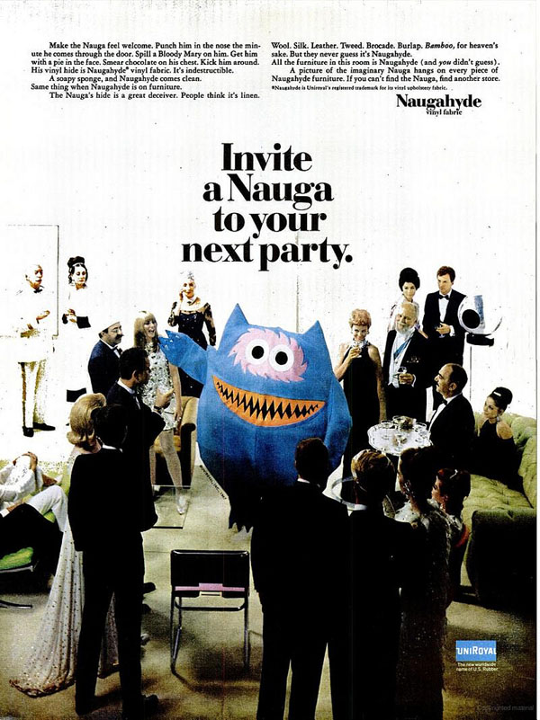 Nauga, Cute Monster Dolls Made for a 1960s Naugahyde Ad Campaign