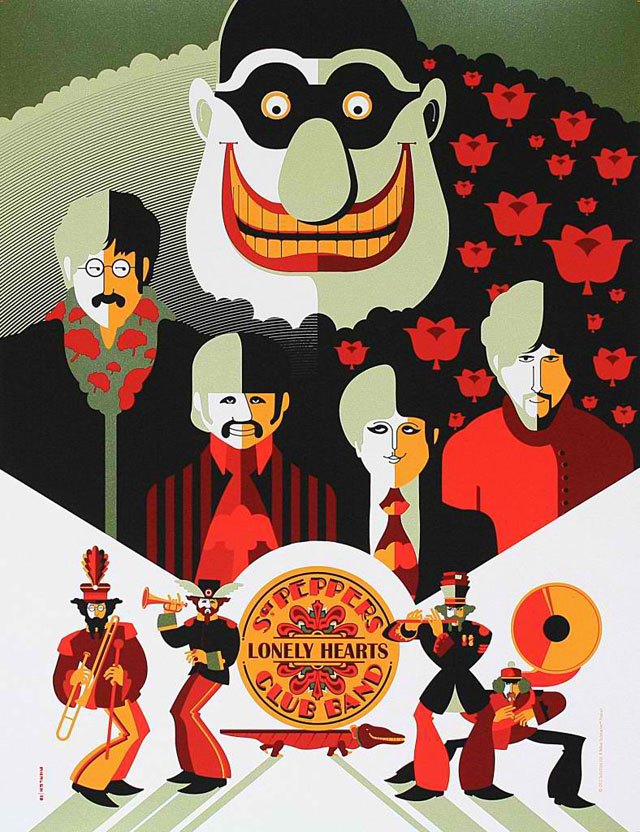 Beatles Yellow Submarine Prints by Tom Whalen