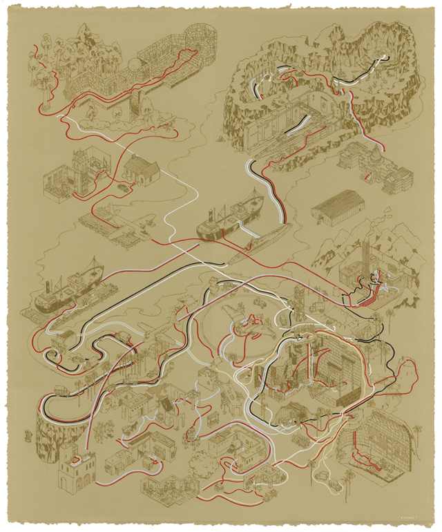 Original Indiana Jones Trilogy as Maps