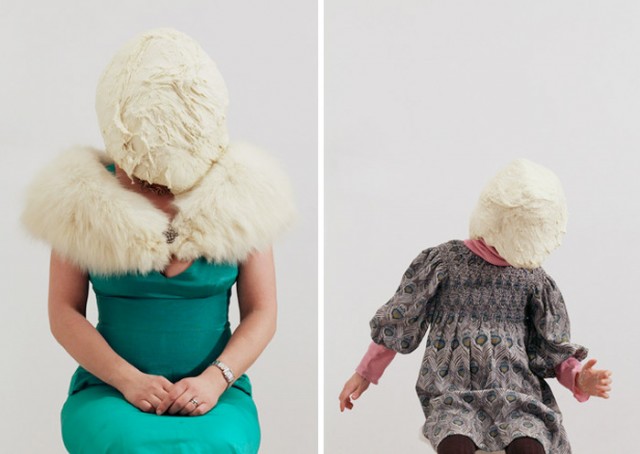 Portraits of People With Dough on Their Head by Søren Dahlgaard