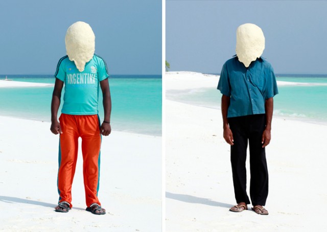 Portraits of People With Dough on Their Head by Søren Dahlgaard