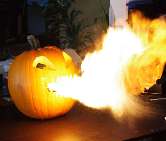 Flamethrower Jack-O'-Lantern