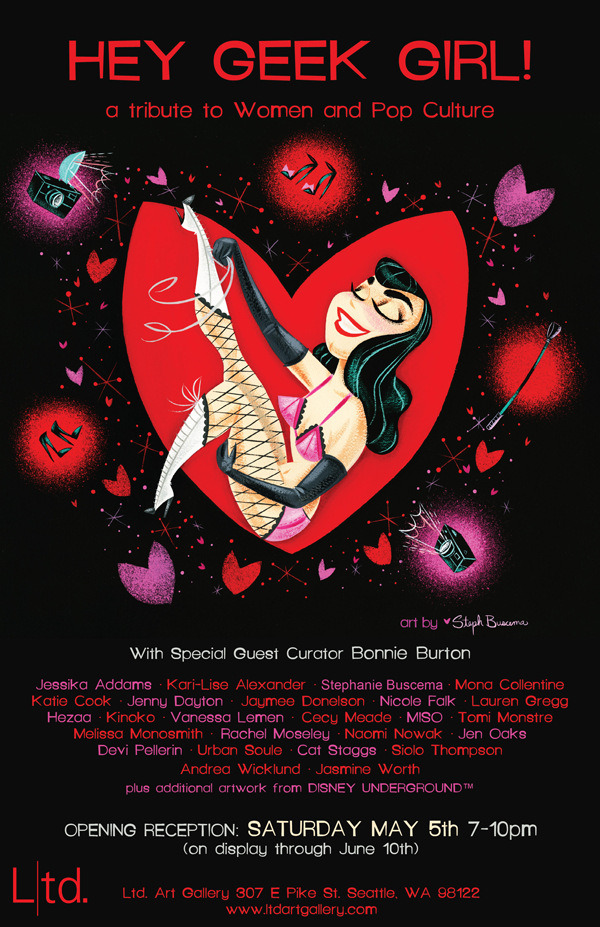 Hey Geek Girl, An Art Show Tribute to Women and Pop Culture