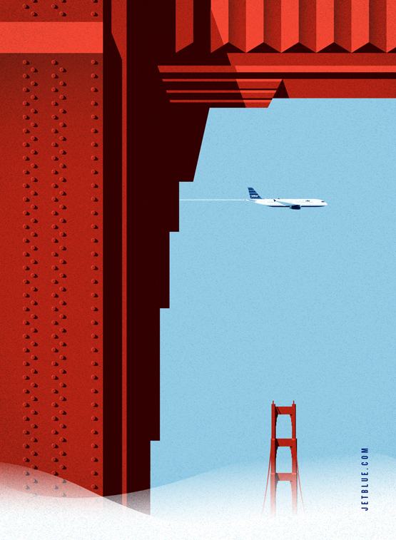 Vintage-Style Ad Posters for JetBlue