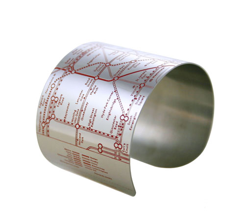 Metro Cuffs, A Series of Stylish Subway Map Bracelets