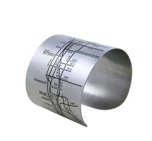 Metro Cuffs, A Series of Stylish Subway Map Bracelets