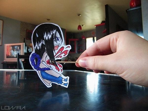 Paperchild Revolution, Tiny Cartoon Kids Put Into Real-Life Scenes