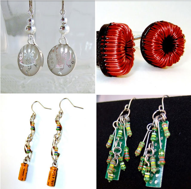 Techcycled, Jewelry & Accessories Made Computer & Electronic Parts