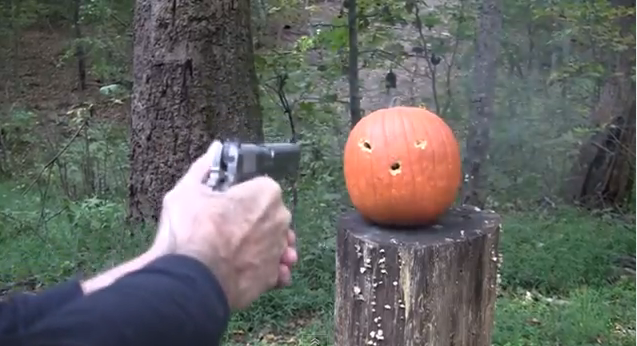 How To Carve a Pumpkin Using a Handgun