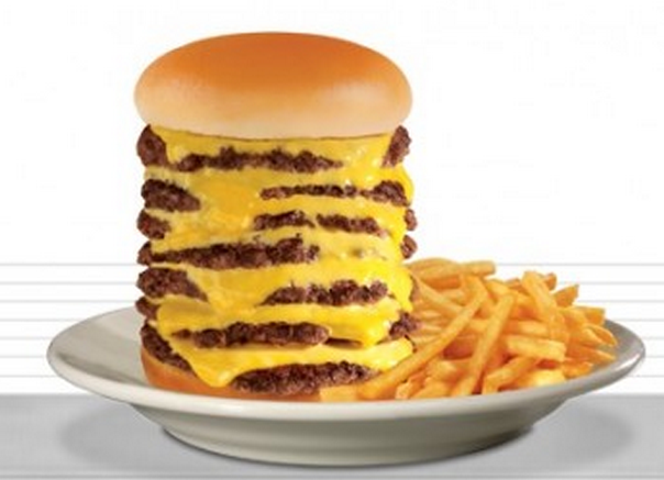 A Seven Patty 7x7 Steakburger Offered at Steak 'n Shake, Costs $7.77