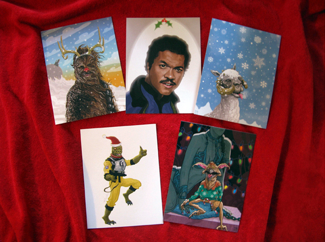 Star Wars Holiday Card Series Illustrated by PJ McQuade