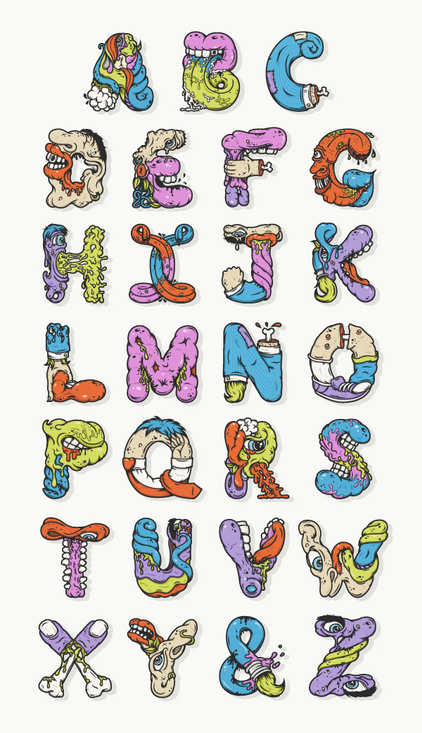 Alphabetcha, A Cool & Colorful Monstrous Alphabet by Nathan Walker