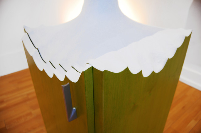 Apple Cabinet, A Cabinet with Bites Taken Out of It