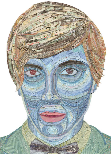 Currency Collage Portraits