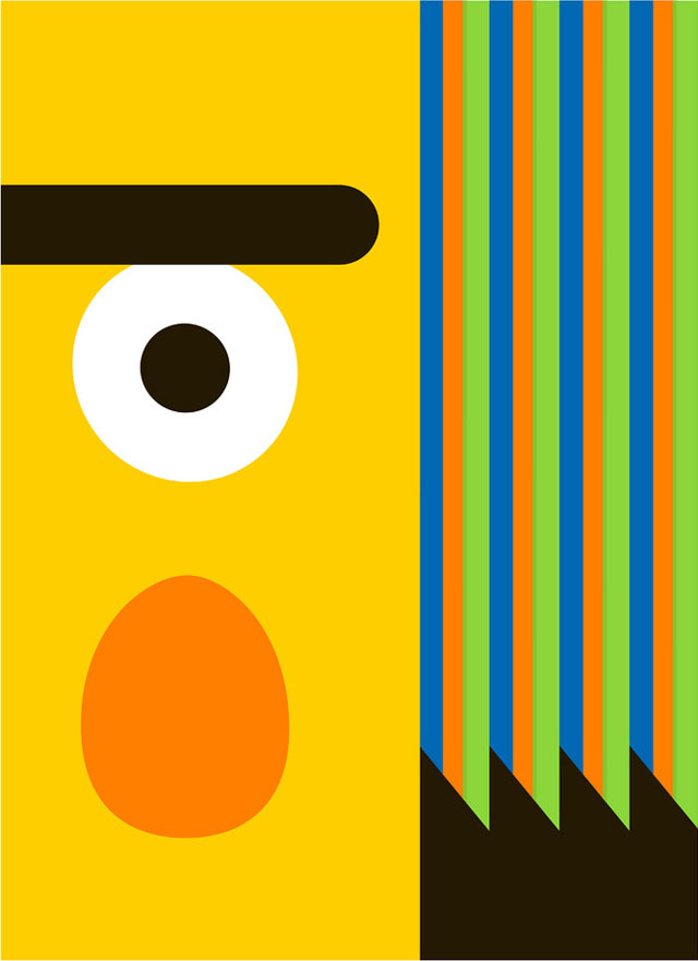 Minimalist Bert and Ernie Posters