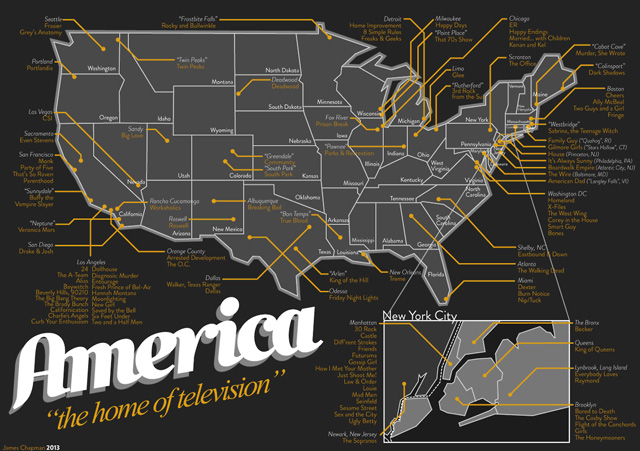 A Map of Television Show Locations in America