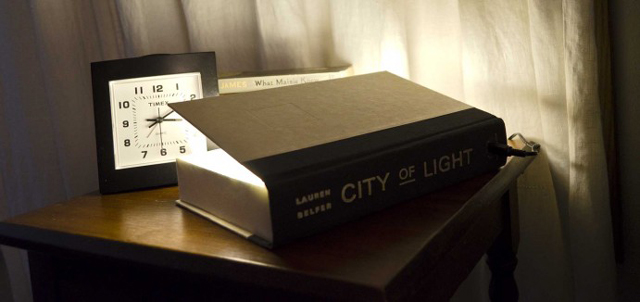 Not Your Ordinary Book Light, A Reading Light Inside of a Gutted Book