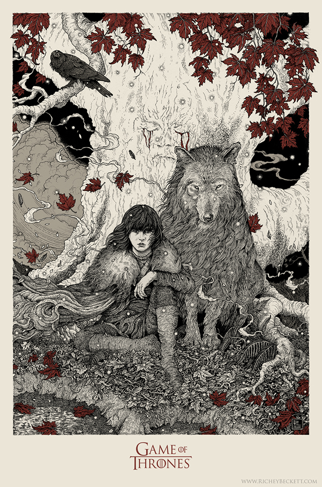 Bran Stark, A 'Game of Thrones' Poster Design by Richey Beckett