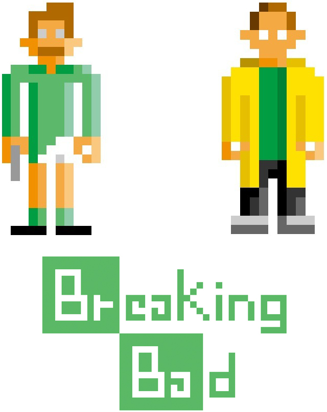 Breaking Bit, An 8-bit Pixel Art Series of Breaking Bad Characters