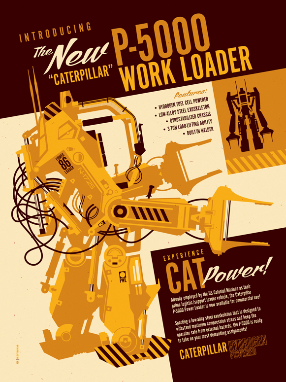 P-5000 Work Loader, An 'Aliens' Inspired Illustration by Tom Whalen