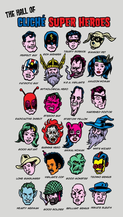 The Hall of Cliche Super Heroes