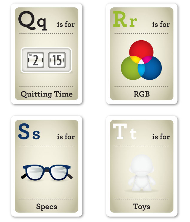 Design Nerds Flash Cards, A Geeky Way For Kids To Learn Their ABC's